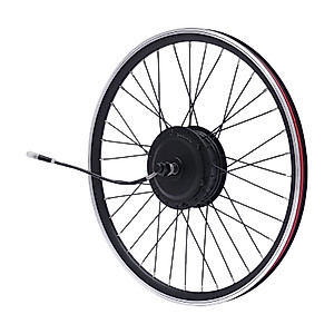 Electric Bicycle Motor Kit 36V 500W 24Inch Front/Rear Wheel E-Bike Conversion Kit with 5-Gear Speed Adjustment Dual Mode Controller for Assembling Converting 24“ Front Rear Wheel Bike (Front Wheel)