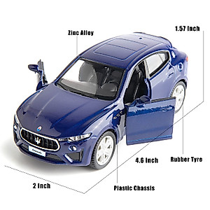 RMZ City 1:36 Scale for Diecasting Alloy Car Model Maserati Levante Toy Car, Pull Back Vehicles Toy Car for Toddlers Kids Boys Girls Gift Blue