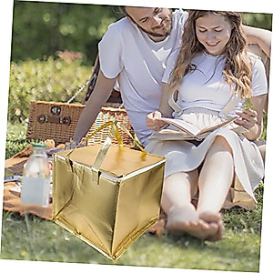 Reusable Grocery Bag Insulation foldable grocery shopping tote food transport cooler insulated bento Food Delivery Storage aluminum Stands Upright Warmer Grocery Delivery Bag