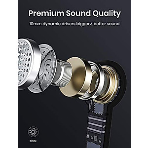 dyplay Bluetooth 5.0 Wireless Earbuds with Qi Wireless Charging Case Touch Control in Ear Waterproof TWS Stereo Headphones with Mic and Deep Bass Sound Headsets for Music/Work/Travel