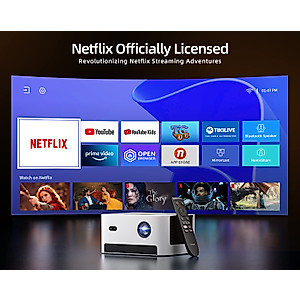Dangbei Neo Smart Projector, Netflix Officially-Licensed Portable Projector with WiFi and Bluetooth, Compact Native 1080P Movie Projector, HDR10, Auto Keystone, Auto Focus, 2x6W Dolby Audio Speakers