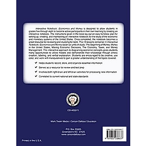 Mark Twain Economics And Money Grades 5-8 Interactive Notebook, Economics Workbook & Study Guide Covering The History Of Money, Taxes, US Currency, Economy, Money Management, 5th Grade Workbooks & Up