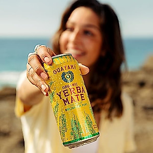 Guayaki Yerba Mate, Clean Energy Drink Alternative, Organic Enlighten Mint, 15.5oz (Pack of 12), 150mg Caffeine