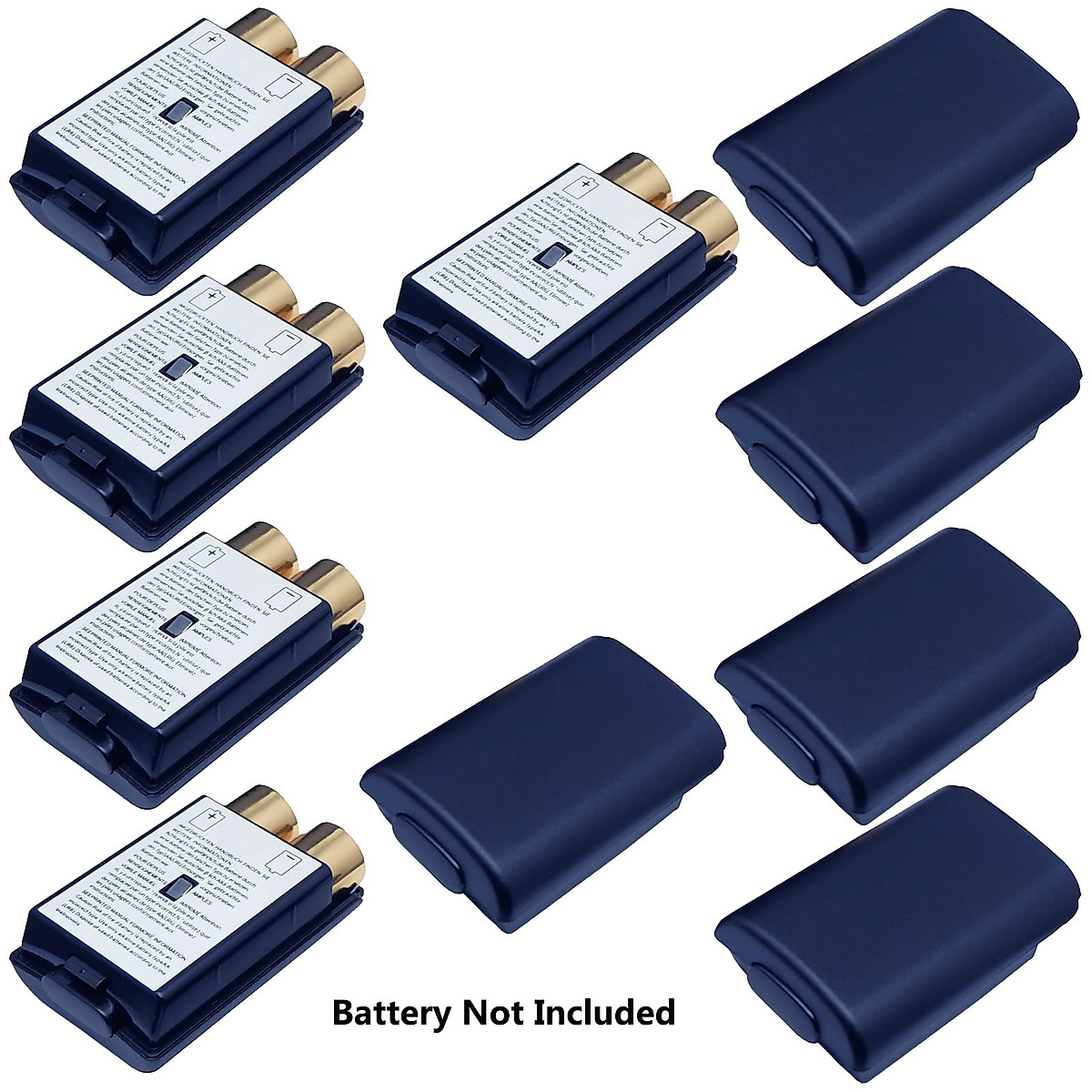 10x Battery Cover Case for Xbox 360 Wireless Controller,Replacement Battery Pack Shell Compatible with Xbox 360 - Black