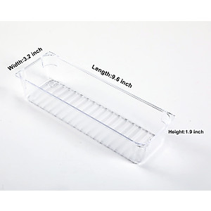 NEETBU 8 Pack Clear Plastic Drawer Organizer Kitchen Bathroom Storage Box Tray For Makeup Flatware Utensils Silverware Office Supplies(9.6”x3.2”x1.9”)