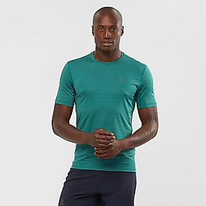 Salomon Men's Standard T-Shirt (Short Sleeve), Pacific, L