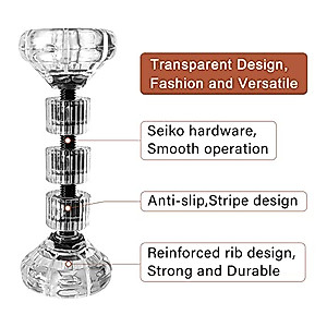 Neatbuddy Headboard Stoppers for Wall, 2023 Newest Transparent Bed Stoppers, Adjustable Threaded Bed Frame Anti-Shake Tool for Bed, 2PCS Headboard Stabilizer, 2.16"-4.92"