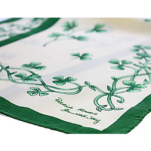 Irish Shamrock Scarf Silk Ireland Celtic Headscarf St. Patrick's Day 52" x 12"