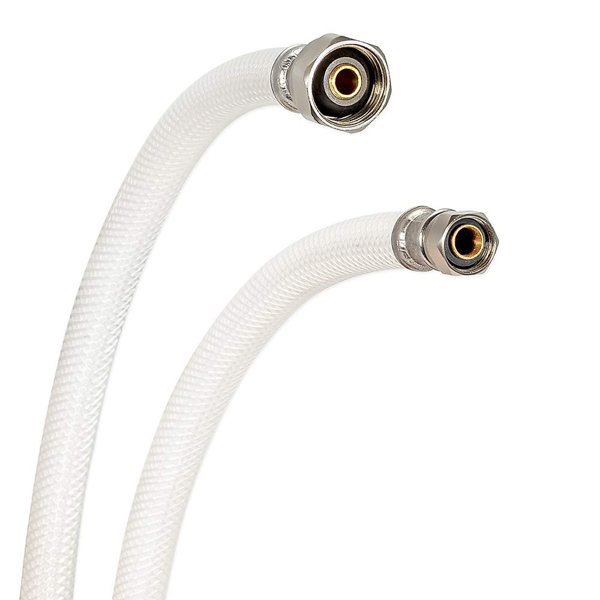 Eastman 48132 Flexible Faucet Connector, Reinforced PVC Braided Supply Line, 1/2-Inch FIP Outlet x 3/8-Inch Compression Inlet, 20-inch Length