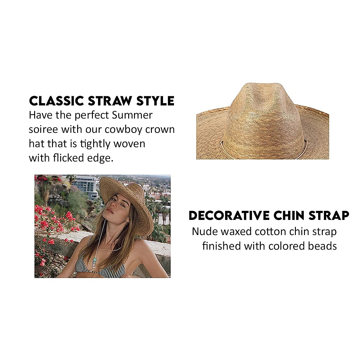 Lack of Color Women's Western Desert Palma Straw Hat (Natural, Large/X-Large)
