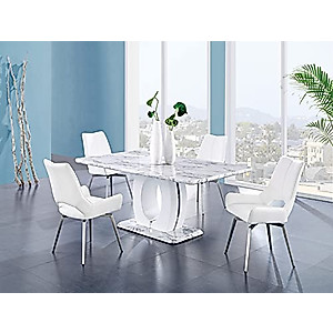 Global Furniture USA Dining Table, Marble