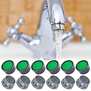 40 Pieces Faucet Aerator Flow Restrictor Insert Faucet Aerators Replacement Parts for Bathroom or Kitchen, Red(2.2 GPM) and Green(1.5 GPM)