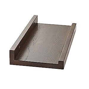 PIBM Stylish Simplicity Shelf Wall Mounted Floating Rack Shelves Solid Wood Tv Wall Bookshelf Save Space Bearing Strong Easy to Clean Bedroom, Black Walnut , 120x10cm
