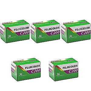 5 Rolls Fuji FujiColor C200 36 200 ASA 35mm Color Negative Film