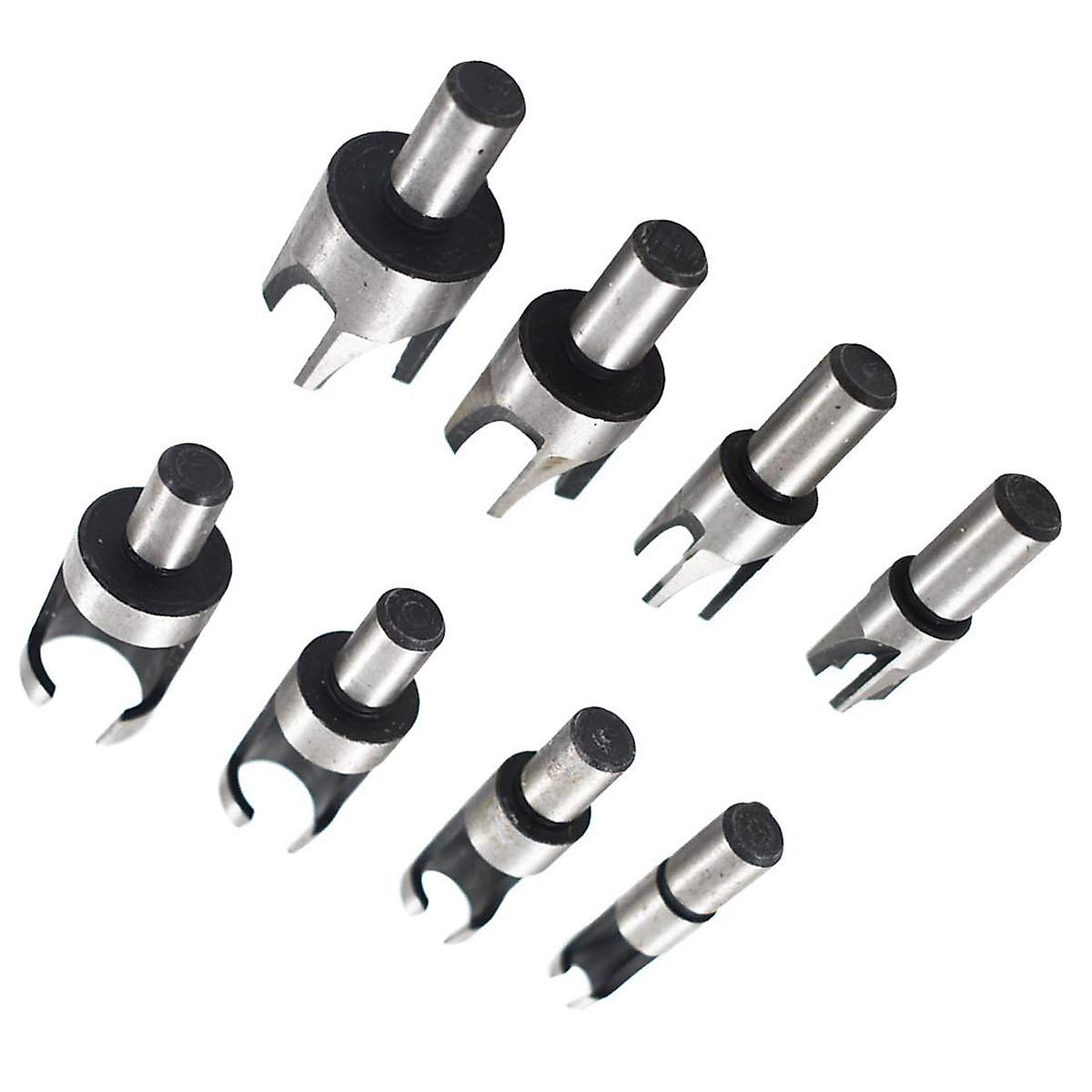 8Pcs Wood Plug Cutter Metric Carbon Steel Straight and Taper Claw Drill Bit Set Woodworking Hole Saw Cutting 6MM 10MM 13MM 16MM