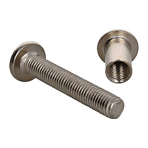 Yinpecly 5Pcs Screw Post Fit for 3/8"(10mm) Hole Dia, Male M8x50mm Belt Buckle Binding Bolts Leather Fastener Carbon Steel, Hex Socket Screws Head