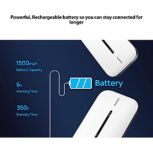 Huawei E5576-508 Unlocked 150 Mbps 4G LTE Mobile WiFi (for Norh and South America, Latin America, Caribbean, Venezuela, Mexico) (White)