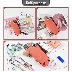 Mr. Pen- Standing Pencil Case, Animal Pencil Pouch, Red Donkey, Kids Pencil Case for Kids, Stand Up Pencil Case, Cute Pencil Pouch for Girls and Boys, Pen Case, Pen Pouch, School Pencil Case Pouch