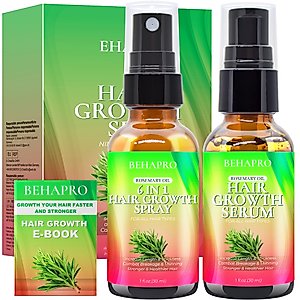 Rosemary Oil for Hair Growth,with Hair Serum for Hair Growth,Heat Protectant Spray,Biotin Argan Oil Hair Growth Products for Thinning Hair & Hair Loss Treatment,Birthday Gifts for Women Mom Her Men