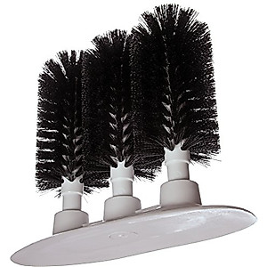 SPARTA 4046103 Plastic Glass Washer, Scrub Brush With Soft Bristles, 8 Inches, Black