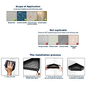 Corner Shower Caddy Organizer, 2 Pack Shower Shelves for Inside Shower, Adhesive Bathroom Wall Shower Organizer Accessories, Space Aluminum Corner Shower Shelf with 4 Hooks