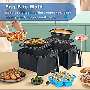 RichHomie Dual Zone Air Fryer Accessories for Ninja, 12 Pcs Dual Air Fryer Accessories Set Suitable for Ninja Dual Air Fryer DZ201 8 Quart or Larger Dual Air Fryers Oven