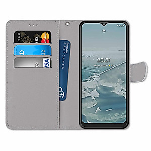 Ranyi for TCL 40 XE 5G Case, TCL 40 X 5G Case, Floral Flower Leather Wallet Case with Credit Card Holder Kickstand Strap Flip Folio Magnetic Wallet Case for TCL 40 XE 40 XE 5G T609DL /TCL 40 X 40X 5G