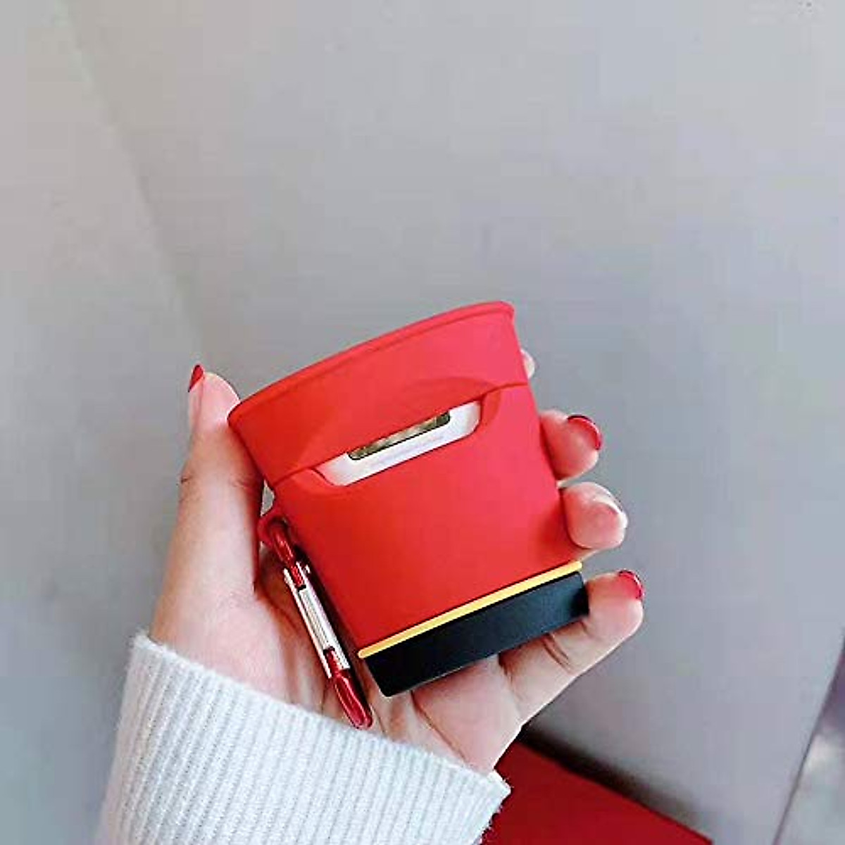 XYFS Compatible with Airpods 1/2 Case Cover, 3D Cute Cartoon Funny Fun, Silicone Air pods Stylish Chic Character Skin Keychain Kits,Stylish Girl Child Teen boy Airpods case (Ramen Cup)