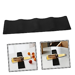 GARVALON 2pcs Wine Bottle Mat Beer Dispenser Sparkling Water Dispenser Wooden Storage Shelves Drink Organizer for Fridge Bottle Organizer for Cabinet Drink Dispenser Beer Can Silicone Tray