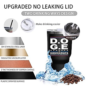 D.O.G.E Democrats Officially Getting Exposeds Funny Political Tumbler With Lids For Friends