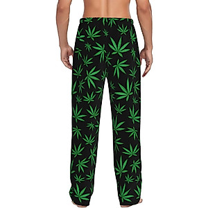 Carlonge Men's Pyjamas Sleepwear Lounge Drawstring Pockets Pants, Cute27, Medium