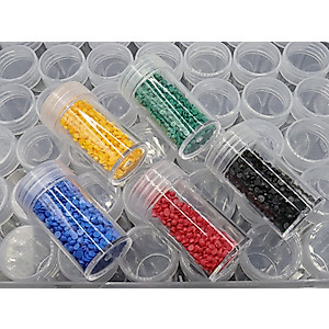 IZEYNO 60 Grids 5D Diamond Painting Box Storage Containers Diamond Art DIY Accessories with Label Stickers for Beads Seeds Crafts