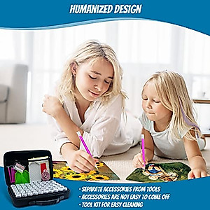 puyaboy Diamond Painting Accessories,Diamond Art Accessories and Tools,60 Slots Diamond Painting Tools Suitable for DIY Art, Black