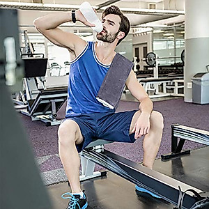 BOBOR Gym Towels Set, Microfiber Sports Towel for Men and Women, Super Soft and Quick-Drying 3-Pack Set Towel, for Tennis, Yoga, Cycling, Swimming (1Blue+1Purple+1Gray, 14" x 29")