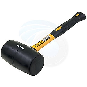 Large Rubber Mallet 32oz 900g Hammer Fiberglass Rubberized Handle Grip