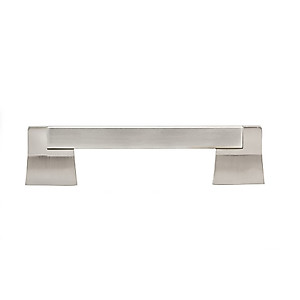 Richelieu Hardware BP8727128195 Manhattan Collection 5 1/16-inch (128 mm) Center-to-Center Brushed Nickel Modern Rectangular Cabinet and Drawer Pull Handle for Kitchen, Bathroom, and Furniture