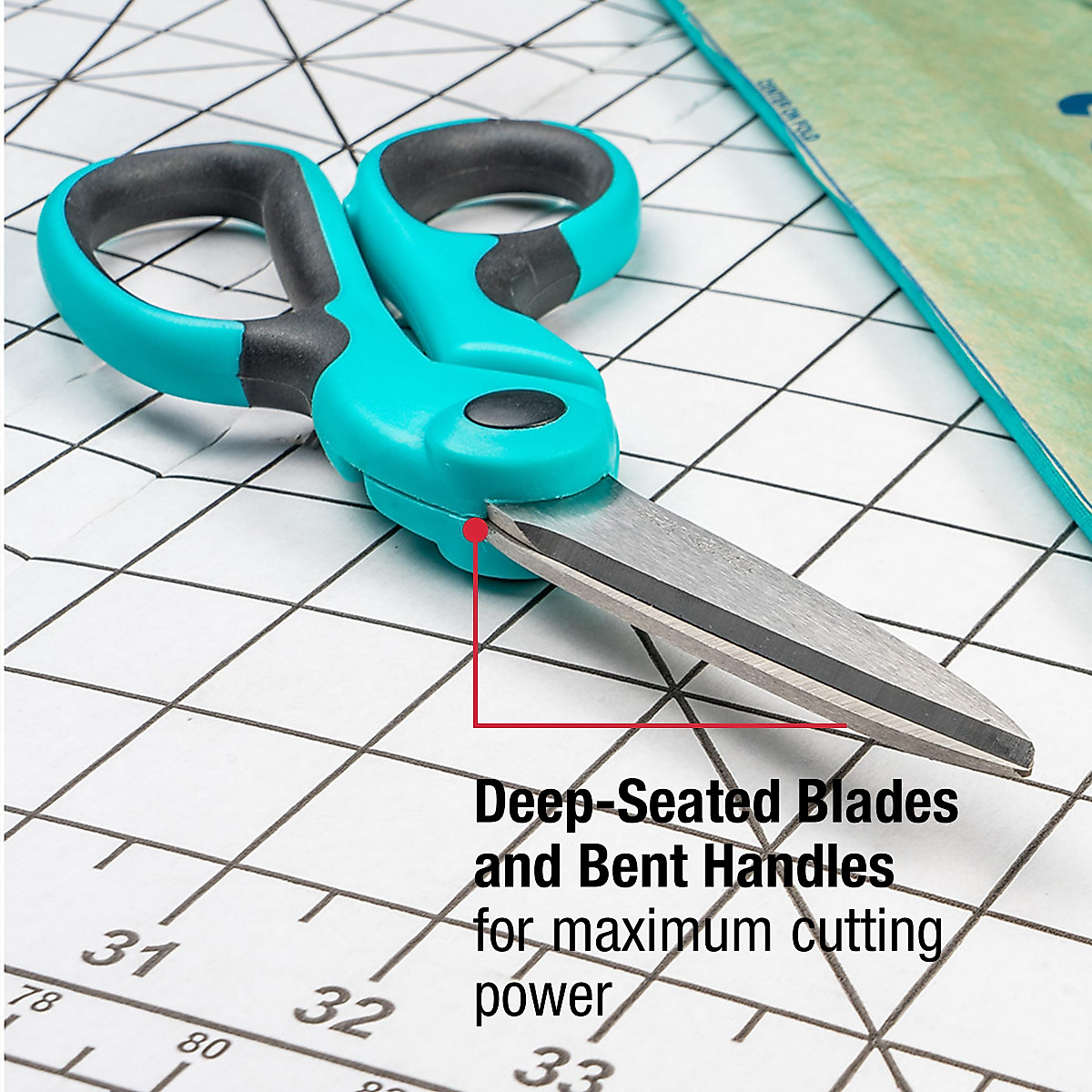 SINGER Professional Series Bent Scissors, 9 1/2", Teal