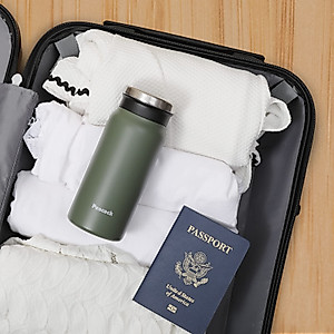 TSURUYA 14oz CoffeeThermos Vacuum Insulated Stainless Steel Travel Tea Mug, Thermos for Hot Drinks Leak Proof Coffee Tumbler with Lid for Home, Office or Car