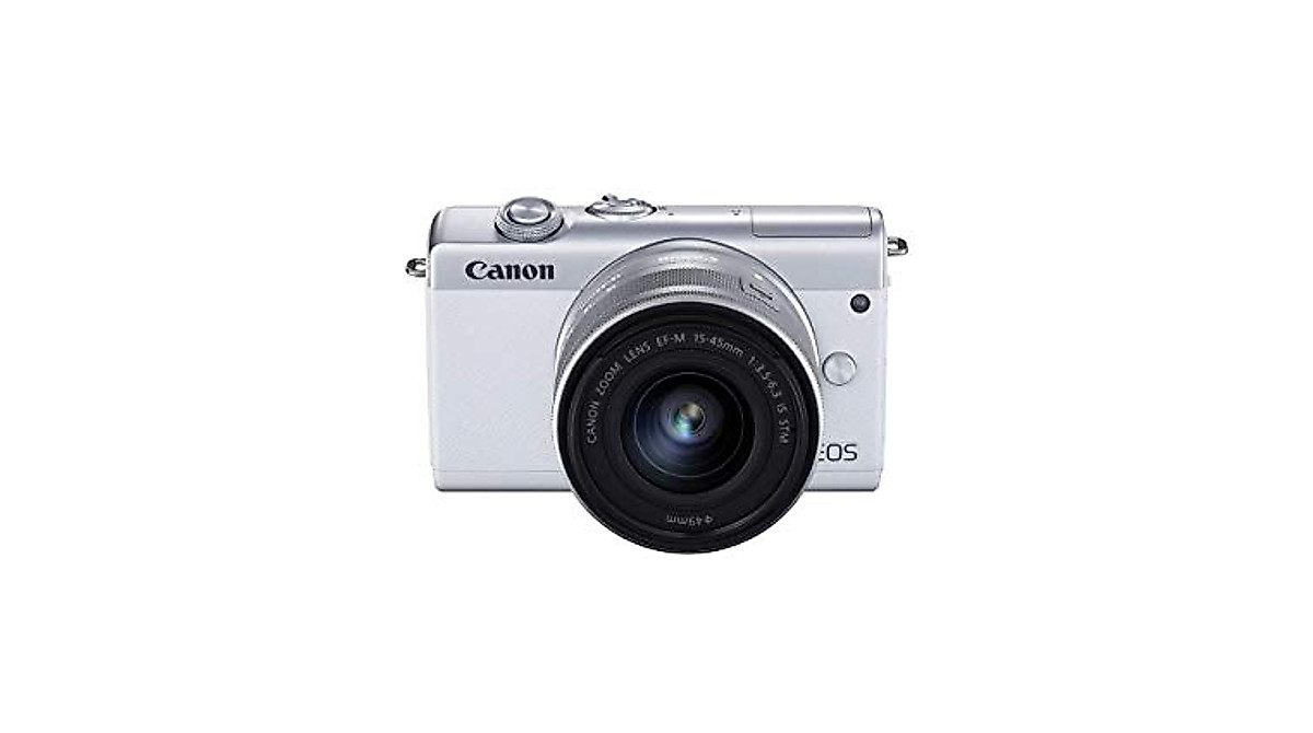 Canon EOS M200 White Mirrorless Camera 4K Vlogging Kit