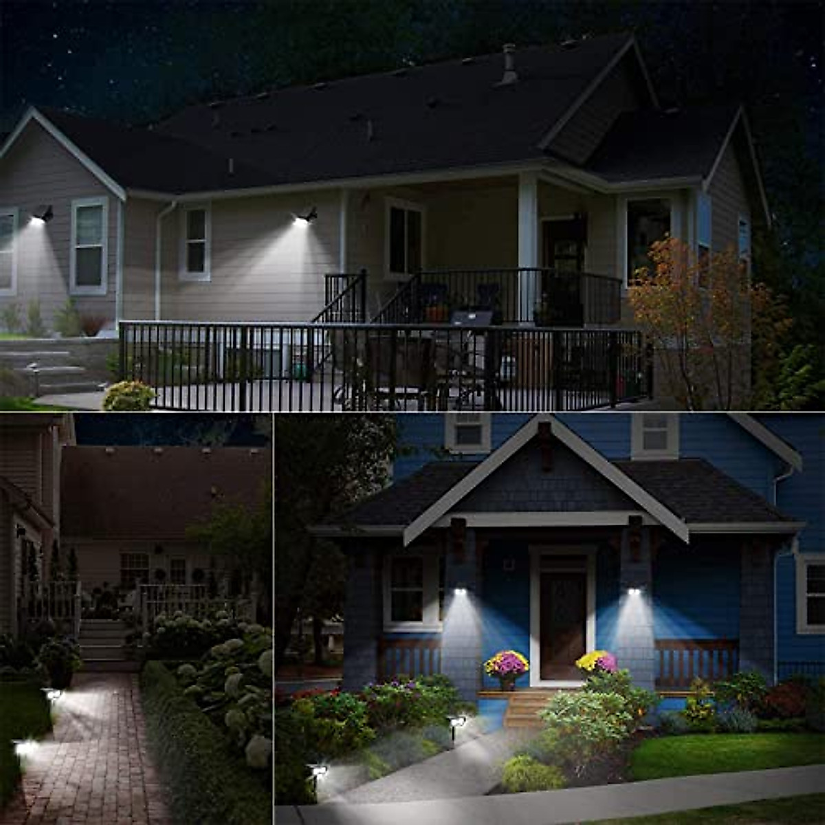 Muasdae Solar Outdoor Lights, Solar Lights Outdoor Waterproof, Solar Spot Lights Outdoor, IP67 Waterproof Adjustable Wall Light for Patio Pathway Yard Garden Driveway Pool