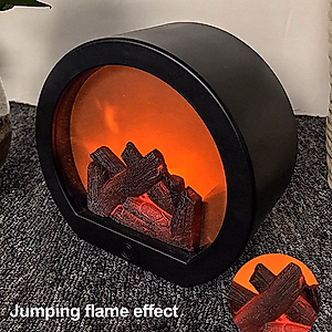Cricia LED Fireplace Lantern Simulation LED Desk Stove LED Lantern with Realistic Flame Simulation Decorative Realistic Fireplace Lantern Fireplace Lamp