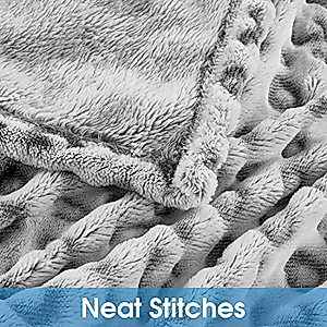 HOMEIDEAS Fleece Flannel Printed Blanket Twin Size, 61X80 Inches Soft Lightweight Microfiber Throw Blanket for Couch/Sofa/Bed for All Season,Leopard/Cheetah, Grey