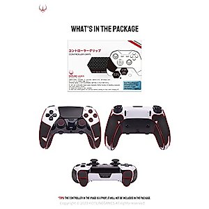 Hotline Games 2.0 Plus Controller Grip Compatible with PS5 Dualsense Edge Controller Controllers Grips Tape, Anti-Slip, Sweat-Absorbent, Easy to Apply (for Handle Grips+Buttons+Triggers)