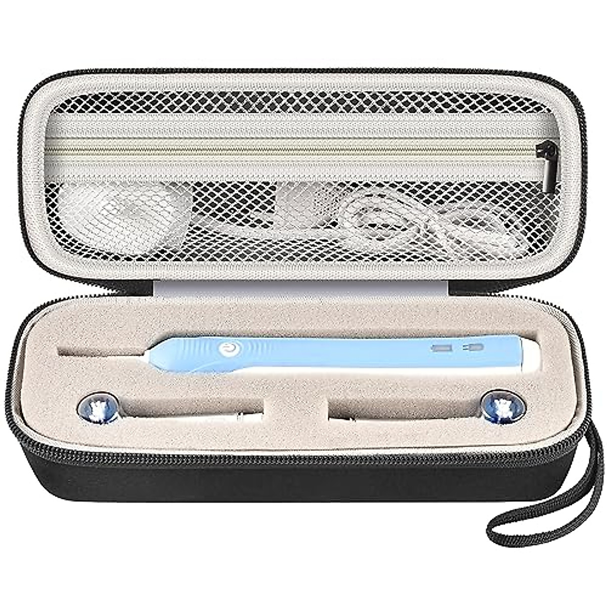 Travel Case Compatible with Oral-B Pro 1000 2000 3000 3500 CrossAction/ Smart 1500 Electric Toothbrush, Power Rechargeable Tooth Brushes Storage Holder Cover Bag for Brush Head, Charger（Box Only)
