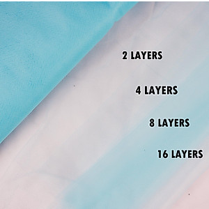 Craft And Party, Light Blue Fabric Tulle Roll 54 Inch by 40 Yards (120 ft) Fabric Tulle Bolt for DIY Tutu Skirt, Wedding and Decoration (Light Blue)