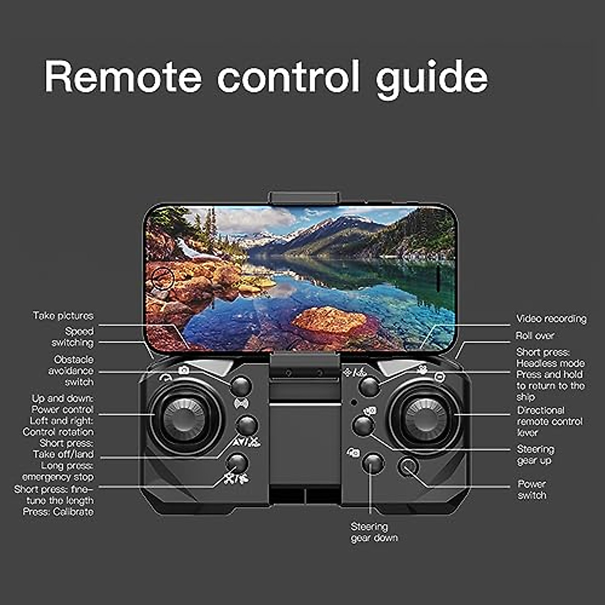 GoolRC Remote Control Drone with Camera 720P Dual Camera Obstacle Avoidance WiFi FPV Storage Bag Package Trajectory Flight Gesture Photography Follow Flight