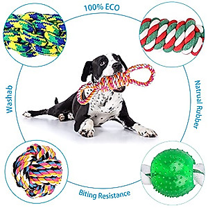 UPSKY Dog Rope Toys 15 Pack Dog Toys, Puppy Grinding Teething Chew Toys, Tug of War Toys for Puppy, Durable Chew Toys for Boredom, Dog Chew Toys for Puppy Small Dogs