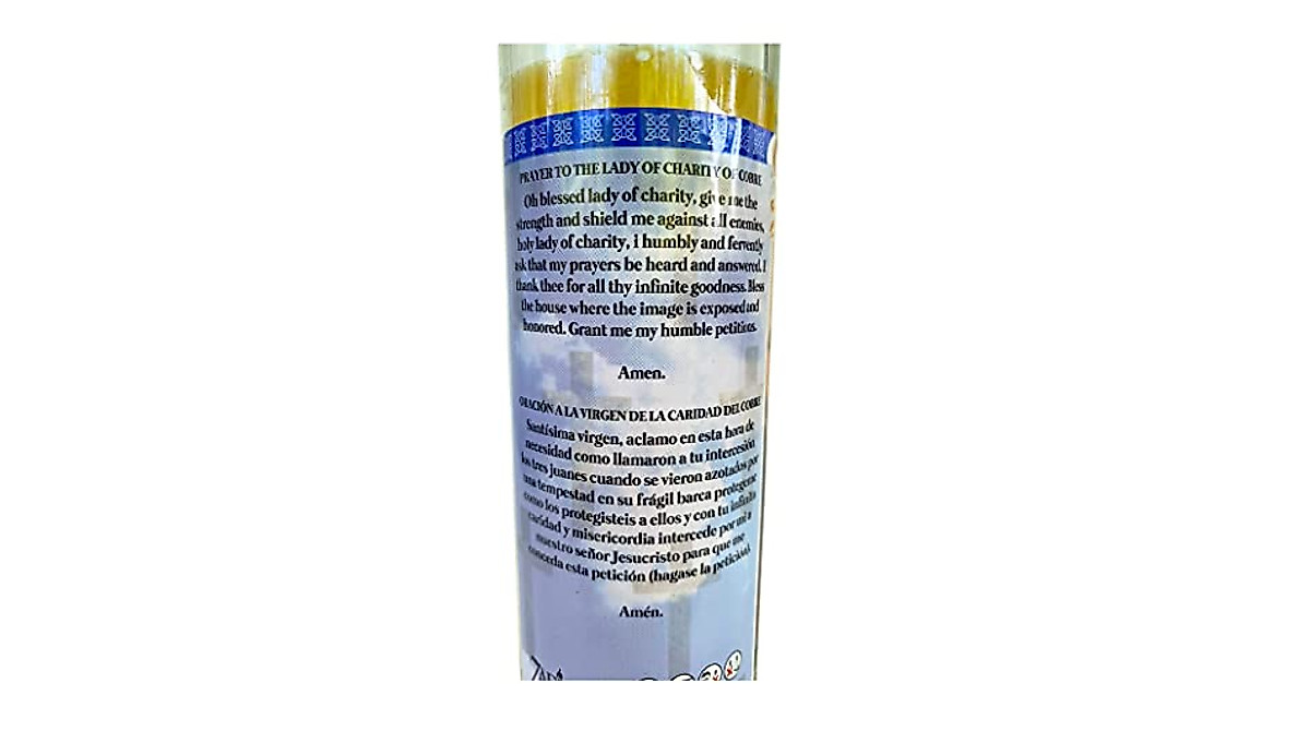 Our Lady of Charity Yellow Candle - Hope & Spiritual Rituals
