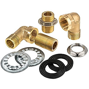 DuraSteel Wall Mount Faucet Installation Kit - Commercial Kitchen Faucet Mounting Adapter Set for 1/2-inch IPS Female Inlet - Space Saving Backsplash Kit