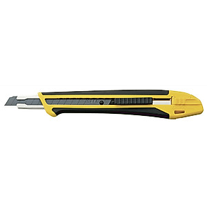 Utility Knife, 5 3/4 In, Yellow/Black